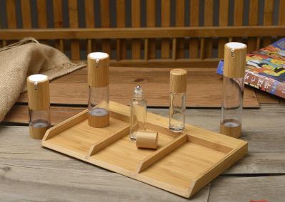 Cina contenitori di bambù di trucco di 1Oz 50ml piccoli, barattolo crema cosmetico del cappuccio di legno rotondo in vendita