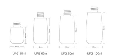 China 30ml 60ml Cosmetic Spray Bottle PET Clear Pump Bottle With White Spray Lids for sale