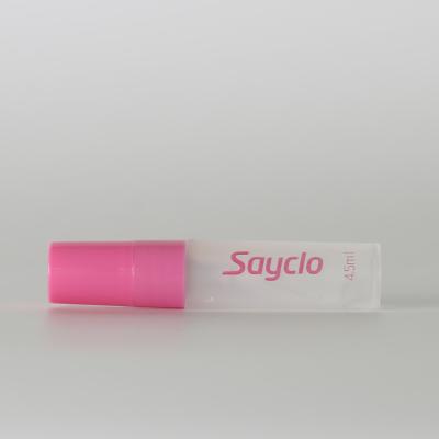 China material plástico da mini garrafa cosmética do pulverizador 4.5ml transparente com névoa fina à venda
