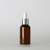 China Empty Plastic Lotion Containers 50ml , Amber Eye Dropper Bottles With Rubber Cap for sale