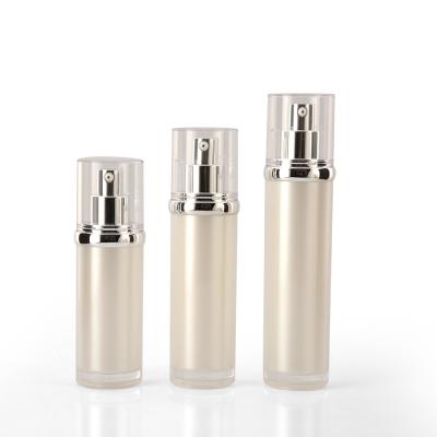 China Luxury 30ml 40ml 50ml Plastic Pump Dispenser Bottles Clear Cap White Color for sale
