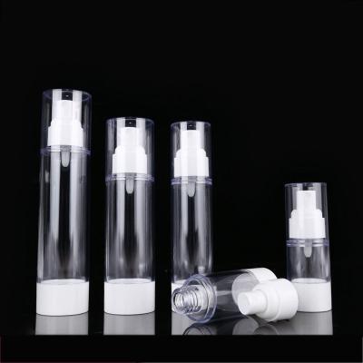 Cina Il cosmetico di plastica trasparente imbottiglia la bottiglia senz'aria dello spruzzo dell'imballaggio vuoto in vendita