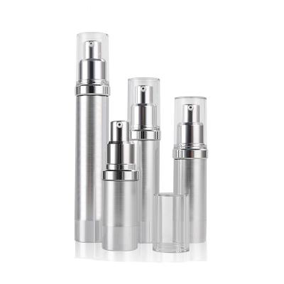 Cina Il cosmetico senz'aria di plastica di placcatura d'argento imbottiglia l'imballaggio del cartone di 15ml 30ml in vendita