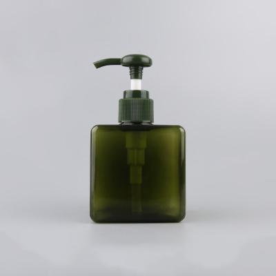 Cina Bottiglia di plastica vuota quadrata verde 250ml 450ml 350ml della pompa della lozione dei pp in vendita