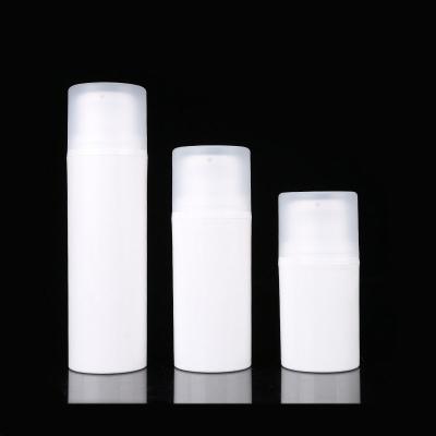 Cina Bottiglie cosmetiche senz'aria bianche della lozione 15ML 30ML 50ML in vendita