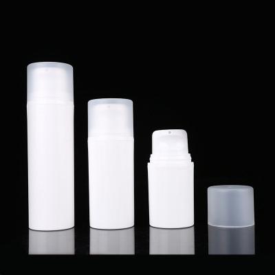 Cina Bottiglie cosmetiche senz'aria bianche della lozione 15ML 30ML 50ML in vendita