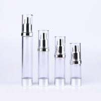China Clear Plastic Silver Plating Vacuum Airless Cosmetic Bottles for sale