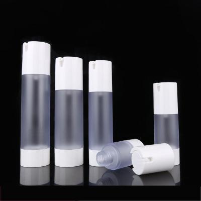Cina Bottiglie cosmetiche senz'aria glassate dell'ugello di plastica bianco dello scorrevole in vendita