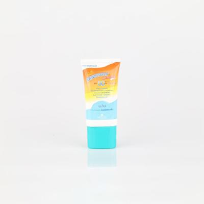 China Popular 30ml 50ml white soft tube plastic soft sun blocking hand cream tube cosmetic for sale