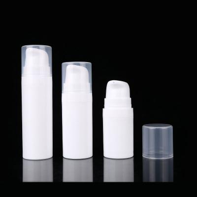 Cina OEM 5ML 10ML 15ML bottiglia di plastica in PP bianca cosmetica rotonda senza aria in vendita