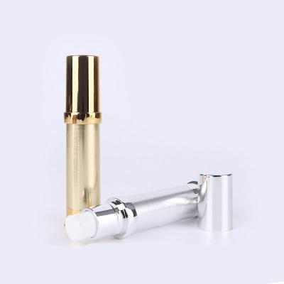 Cina 5ml 10ml in oro rivestito in plastica argentea PP senza aria pompa bottiglia di lozione imballaggio cosmetico in vendita