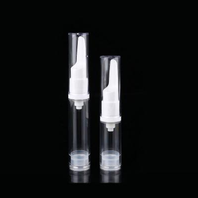 Cina Bottiglia a pompa senza aria di 5 ml 10 ml di plastica bianca in PP con crema per occhi a essenza rotonda in vendita