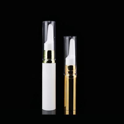 Cina Bottiglia a pompa senza aria di 5 ml 10 ml di plastica bianca in PP con crema per occhi a essenza rotonda in vendita