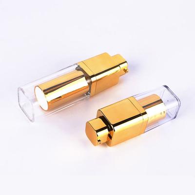 China CE MSDS  electroplate 30ML Aluminum Square Cosmetic Airless Bottle for sale