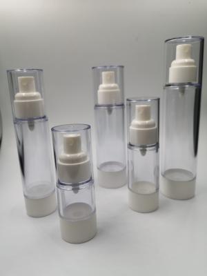 Cina bottiglia spray per la cura della pelle in plastica bianca trasparente 15ml 30ml 50ml 80ml 100ml in vendita