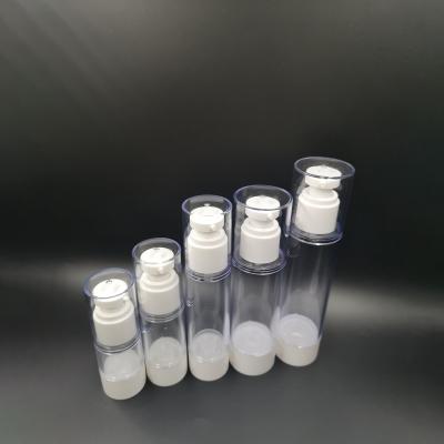 中国 best selling 15ml 30ml 50ml 80ml 100ml clear white plastic round personal care mist spray airless pump bottle 販売のため