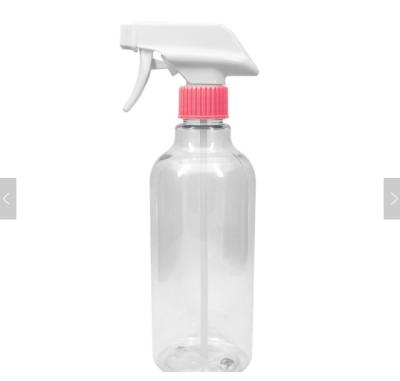 China Amber 500ml Plastic Trigger Spray Bottle for Liquid Detergent, Cylinder Barber Shop Hair Spray Bottle for sale