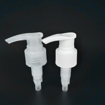 Cina Vendita a caldo 24 410 pompa di lozione a vite a filo di plastica bianca trasparente a nervatura a blocco automatico in vendita