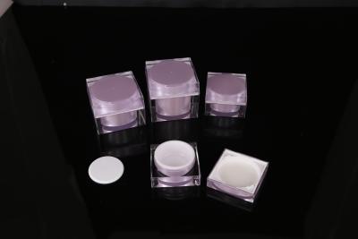 China tela branca quadrada vazia da bomba de cristal do bordo da mão que imprime os frascos 30ml de creme cosméticos mal ventilados à venda