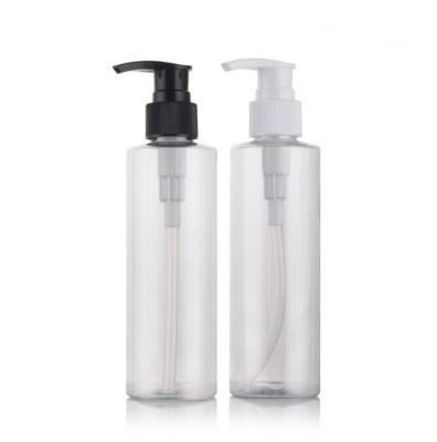 China Customized Square 300ml white amber plastic PET lotion bottle with lotion pump for sale