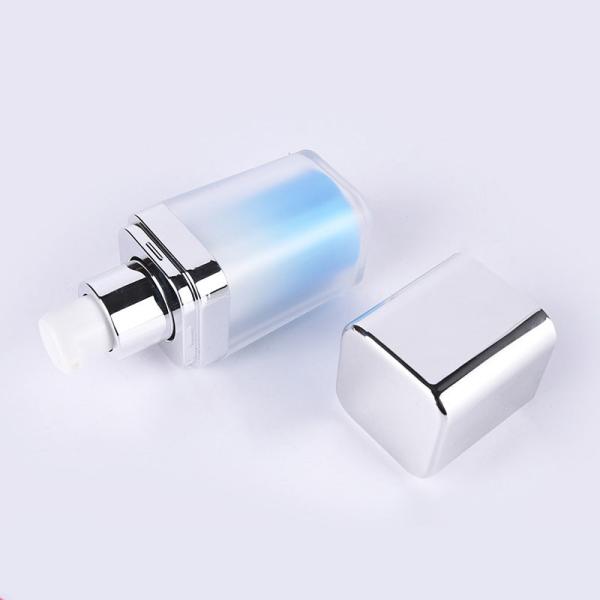 Sky Blue Lotion Inner Twist Up Pump Cosmetic Packaging Bottles 15ml 30ml 50ml