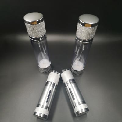 Cina bottiglia senz'aria di alluminio della pompa di 30ml 50ml 80ml per l'imballaggio cosmetico dello skincare in vendita