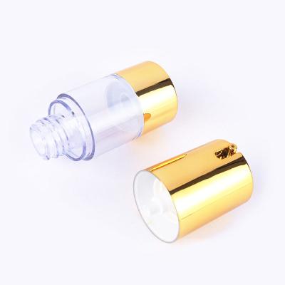 Cina Le bottiglie cosmetiche senz'aria trasparenti dell'oro per lozione spruzzano 30ml 50ml in vendita