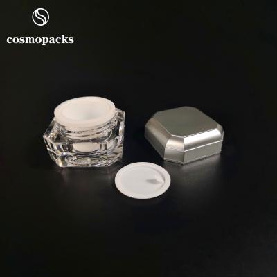 China Dois frascos de creme cosméticos acrílicos 5g 10g BPA dos PP das camadas livres à venda