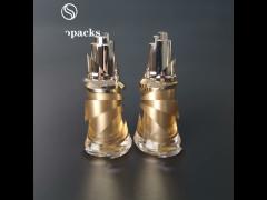 Empty 15ml Acrylic Pressing Pump Dropper Bottles For Essential Oil