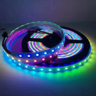China Waterproof Led Multi Coloured Strip Lights 5050SMD 60 Pixel Double PCB With IC for sale