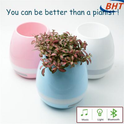 China Decorative Home Led Lighted Flower Pots Music Faceplate With Multi Color Choice for sale