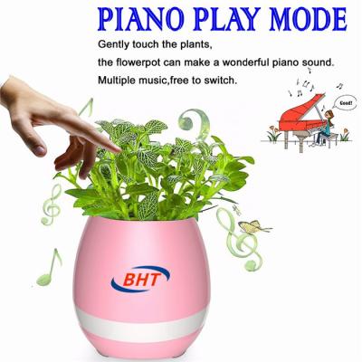 China Multifunction Led Flower Pots 3.7V , Iluminated Plant Pots Music Faceplate for sale