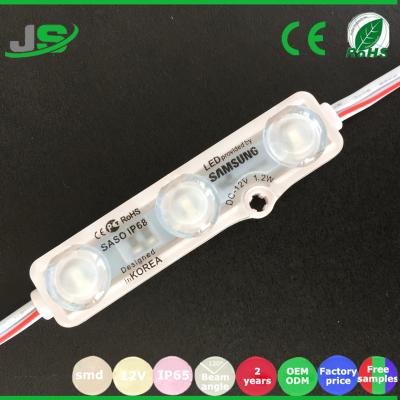 China Ultrasonic Injection 5730smd 3 LED Smd IP68 Led Module With Lens CE & Rohs Designed In Korea High Light for sale