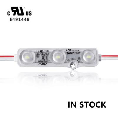 China Ultrasonic led module Korea 1.2w DC12V waterproof SAMSUNG 5630 led injection 3 led module for sale