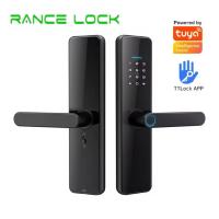 Quality Customized Tuya Smart Door Lock Black / Grey Digital Password Door Lock With for sale