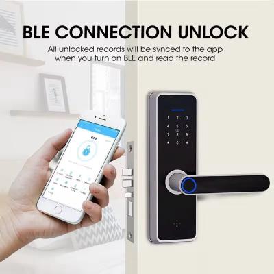 China TTlock Smart Wifi Cerradura de puerta de aleación de zinc Cerradura de puerta de entrada de tarjeta en venta