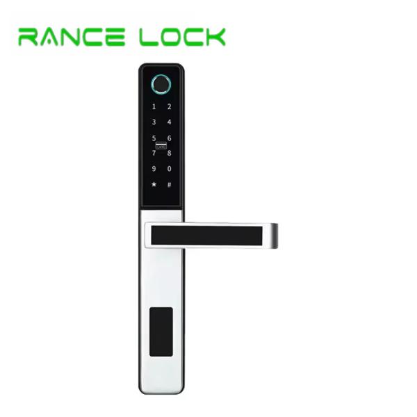 Quality Remote Unlocking Fingerprint Smart Door Lock Silver / Black Fingerprint Electronic Door Lock for sale