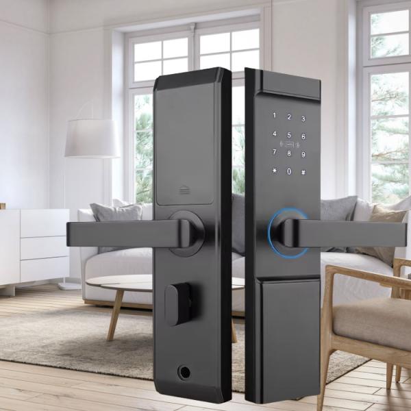 Quality Black TTlock Digital Door Lock 35mm - 55mm Hotel Digital Door Lock for sale