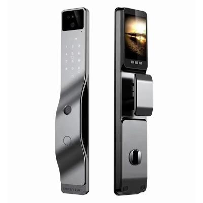 China Automatic Tuya WiFi Smart Keyless for Front Door Handle with Camera for sale