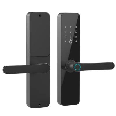 China Smart Lock Biometric Fingerprint Digital Door Lock Black Security TT Lock for sale