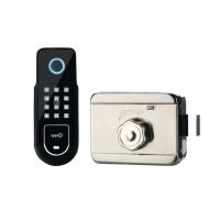 Quality Smart Glass Door Lock Black Fingerprint Keypad Door Lock Security for sale