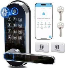 China TT Lock Keyless Biometric Fingerprint Smart Home Door Locks With Key for sale