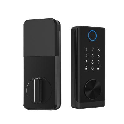 China Front Door TUYA APP Fingerprint Electronic Deadlock Smart Door Lock for sale