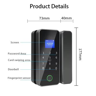 Cina Smart Tempered Glass Door Lock Face Recognition Impressione digitale Password Card Sblocco in vendita