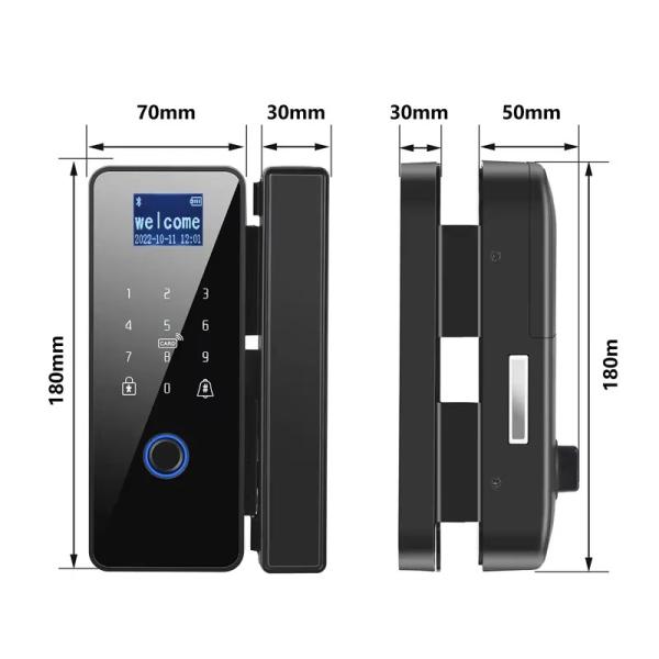 Quality Smart Sliding Glass Door Patch Lock Single Glass Doors Locks for Office for sale