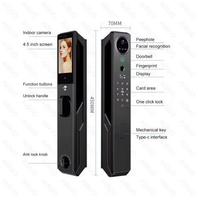 China Intelligent Lock Door Tuya Smart With Fingerprint Face Recognition Door Lock for sale