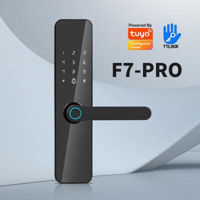 China Smart Lock Biometric Fingerprint Digital Door Lock Black Security TT Lock for sale
