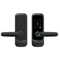 Quality Tuya Smart Glass Door Lock with Fingerprint and Bluetooth for sale