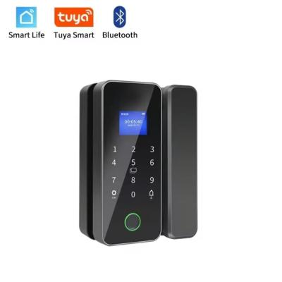 China WiFi Fingerprint Digital Smart Door Lock Use for Glass Door for sale