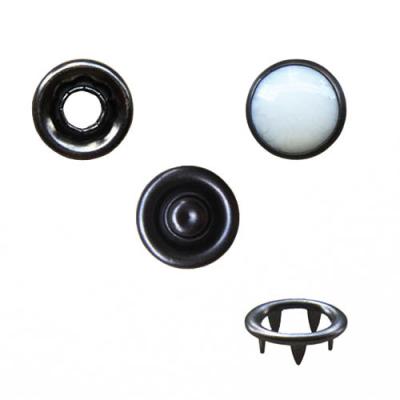 China White Prong Type Snap on Button for Garment; Brass Pearl Prong Fastener for sale